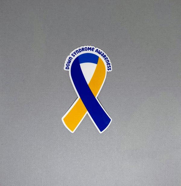 Down Syndrome Awareness Ribbon Sticker – Made with Monday
