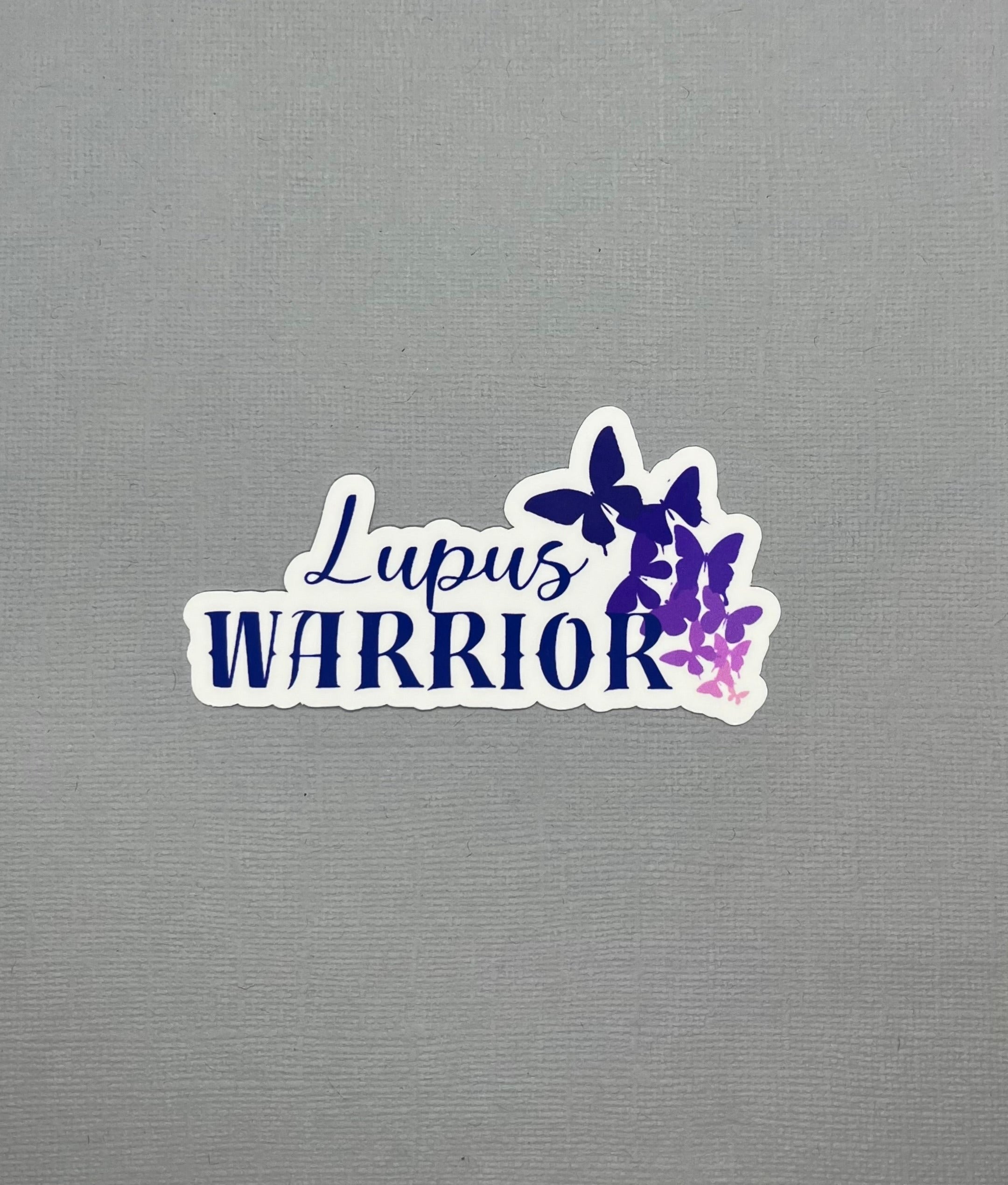 Lupus Warrior Purple Butterflies Sticker – Made with Monday