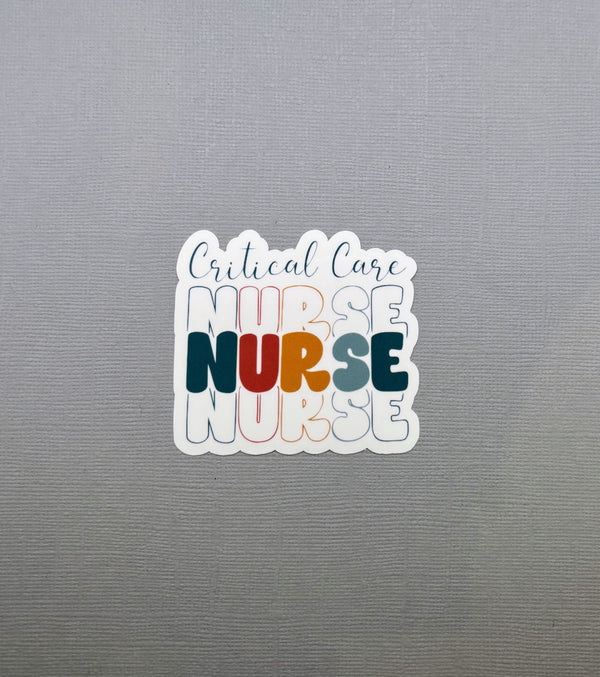 Critical Care Nurse Sticker – Made with Monday
