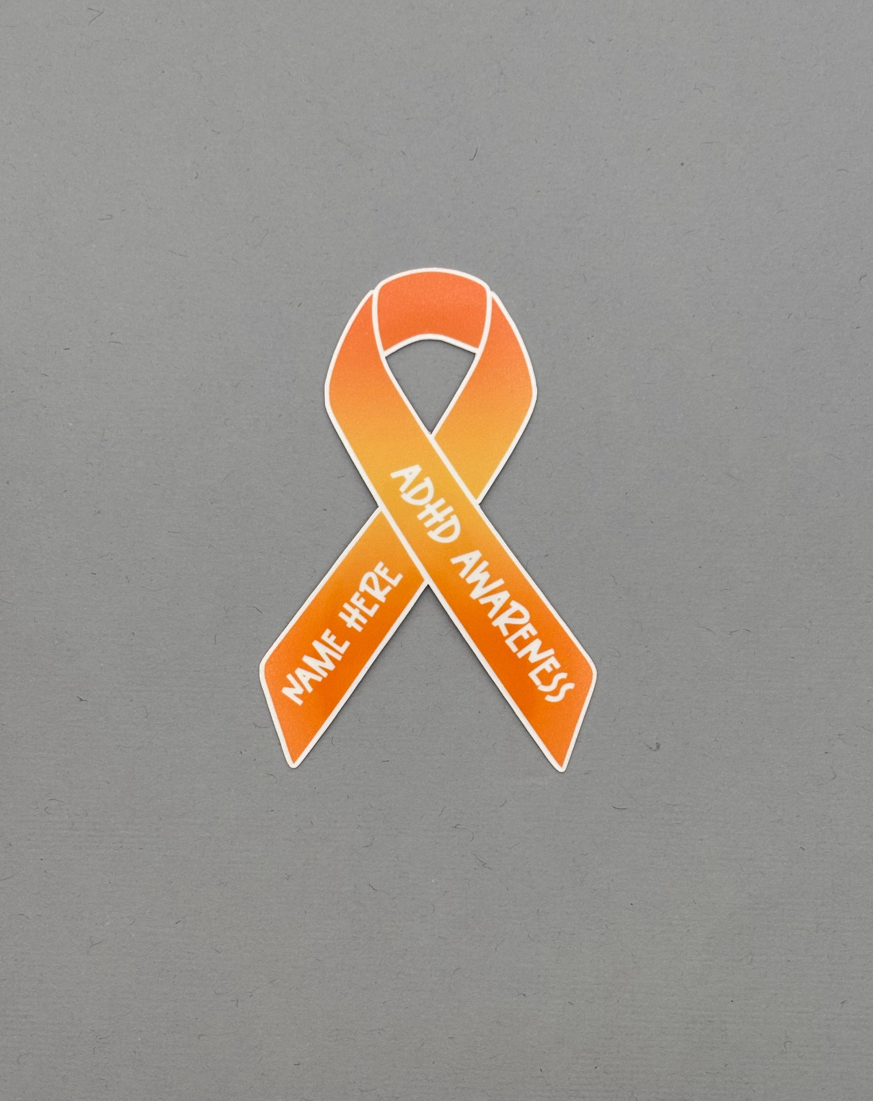 ADHD Awareness Custom Ribbon Sticker – Made with Monday