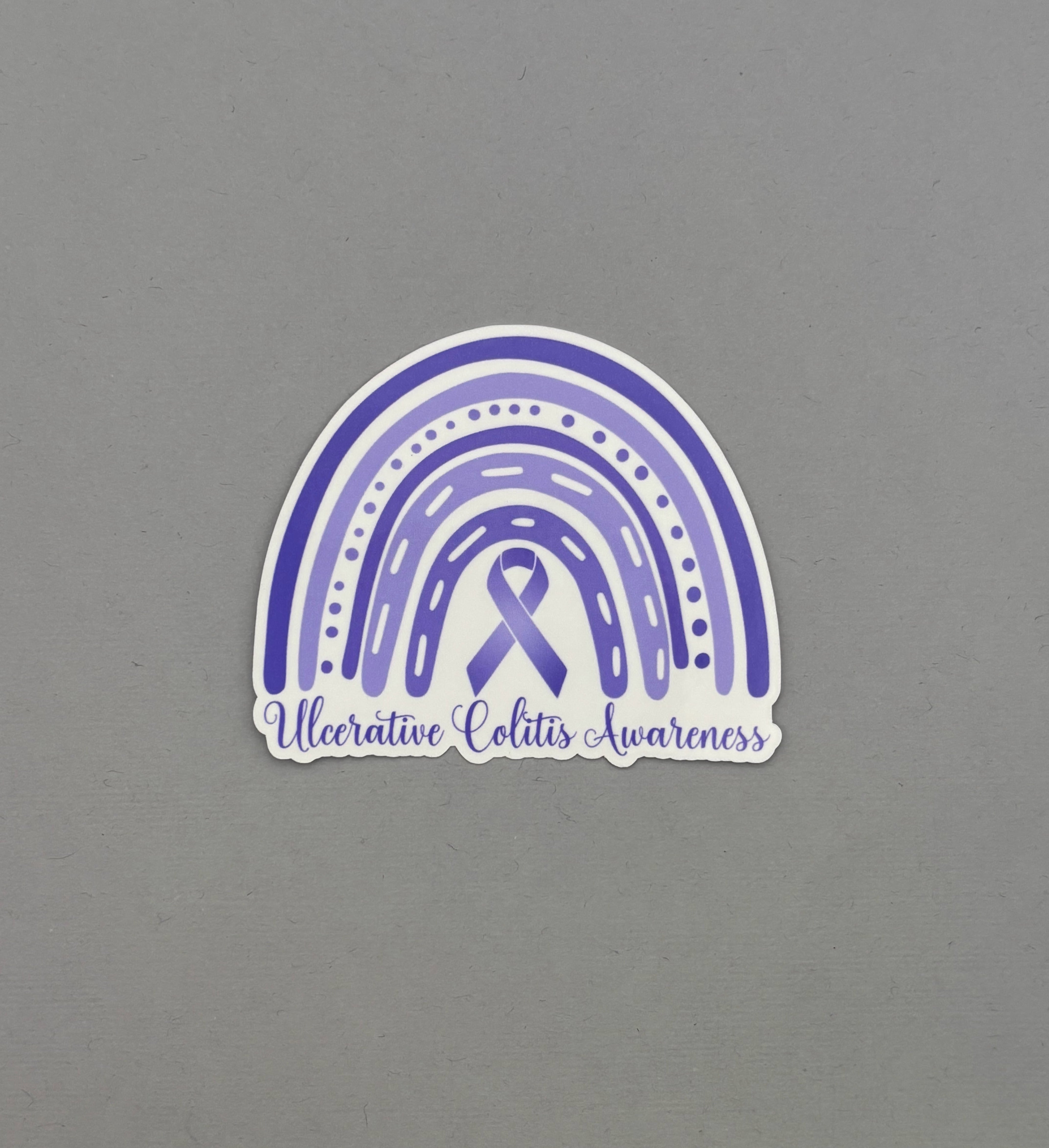 Ulcerative Colitis Awareness Rainbow Sticker – Made with Monday