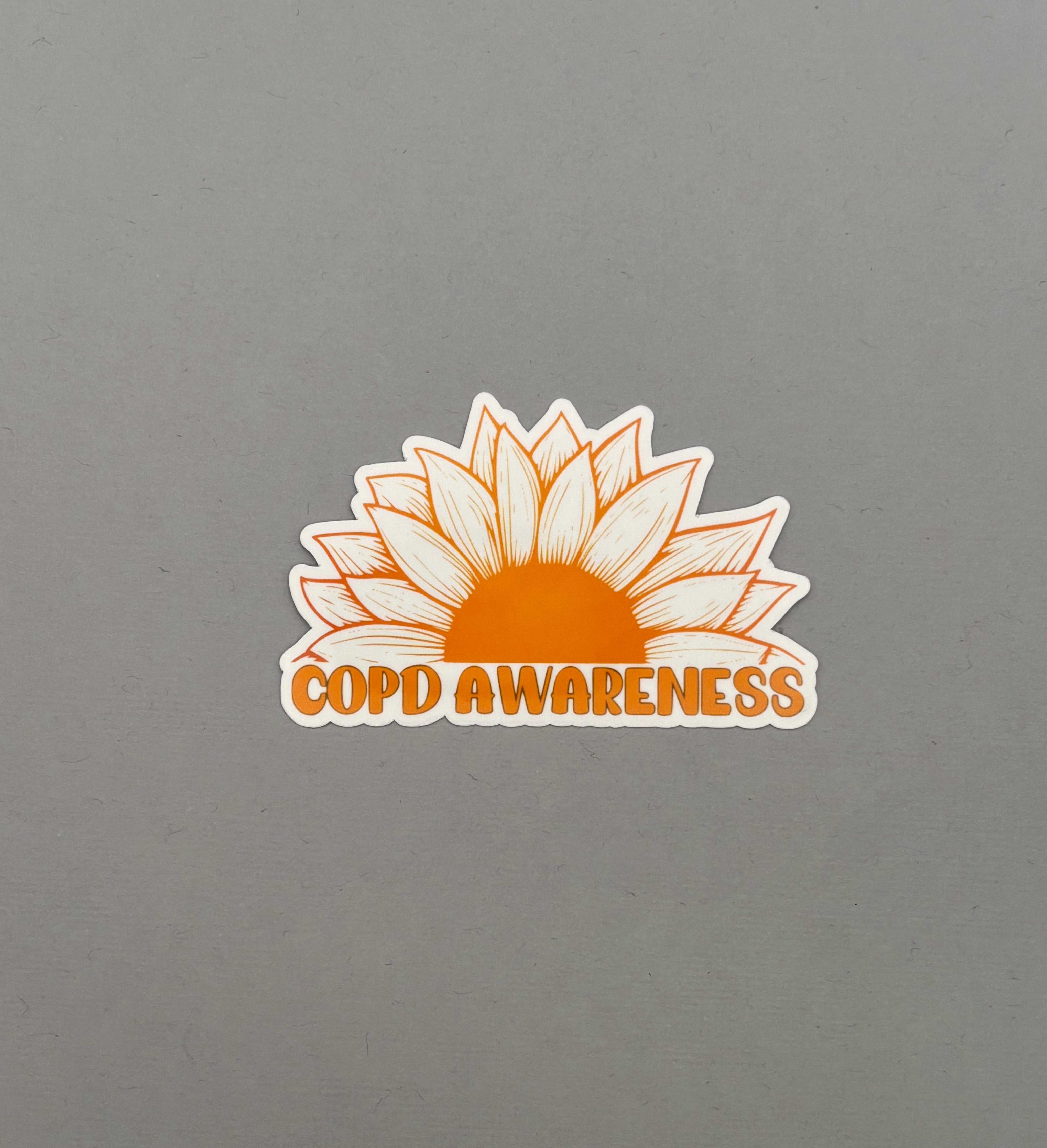 COPD Awareness Sunflower Sticker – Made with Monday