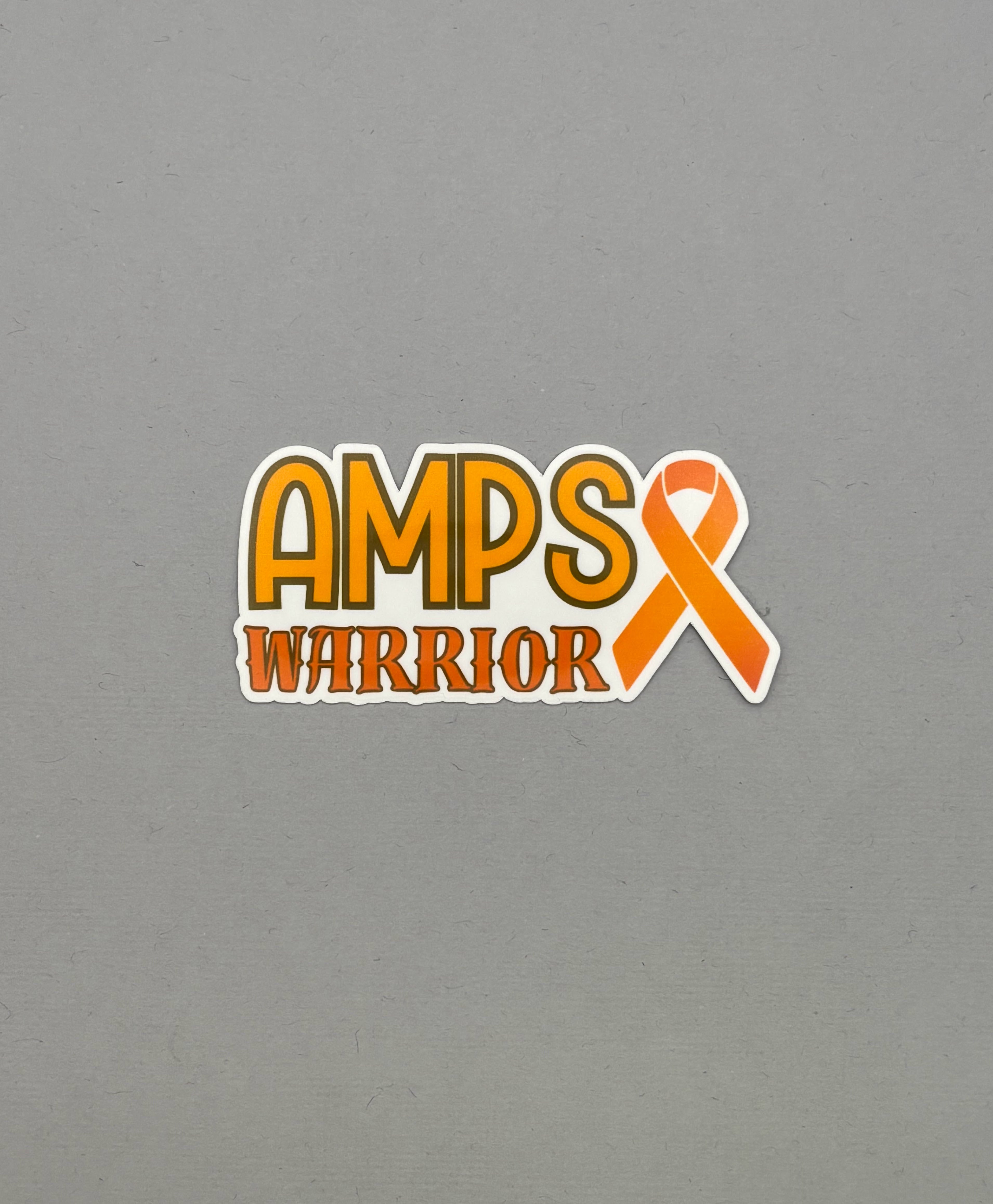 AMPS Warrior with Ribbon Sticker – Made with Monday